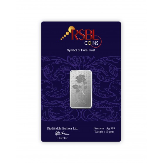 Silver Rate Today 10 Gram | Silver Bar 10 gm - Bullion India